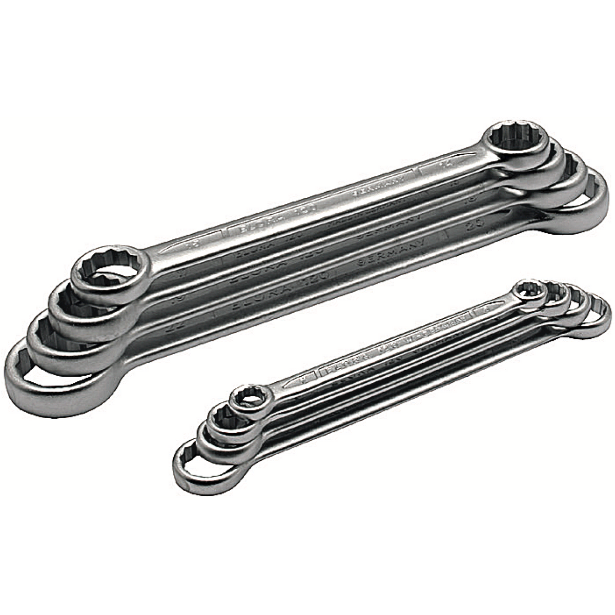 ELORA 120S Double Ended Ring Spanner Set, Straight (ELORA Tools)