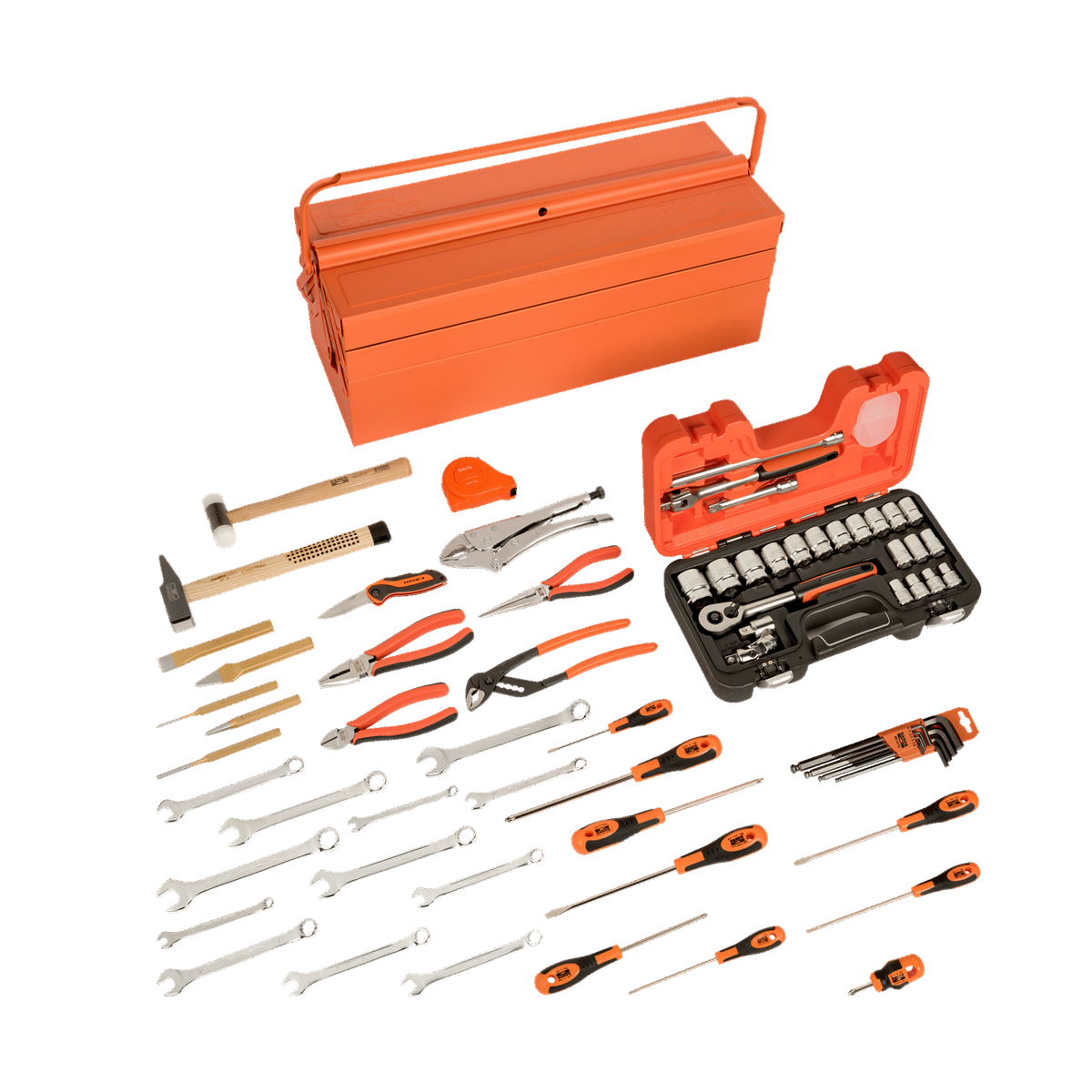 BAHCO 3149-ORTS1 Cantilever Metallic Box General Purpose Tool Kit – Yew ...