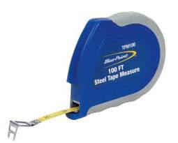 BLUE-POINT TPM100 Long Measuring Tape, Steel, 100Ft (BLUE-POINT)