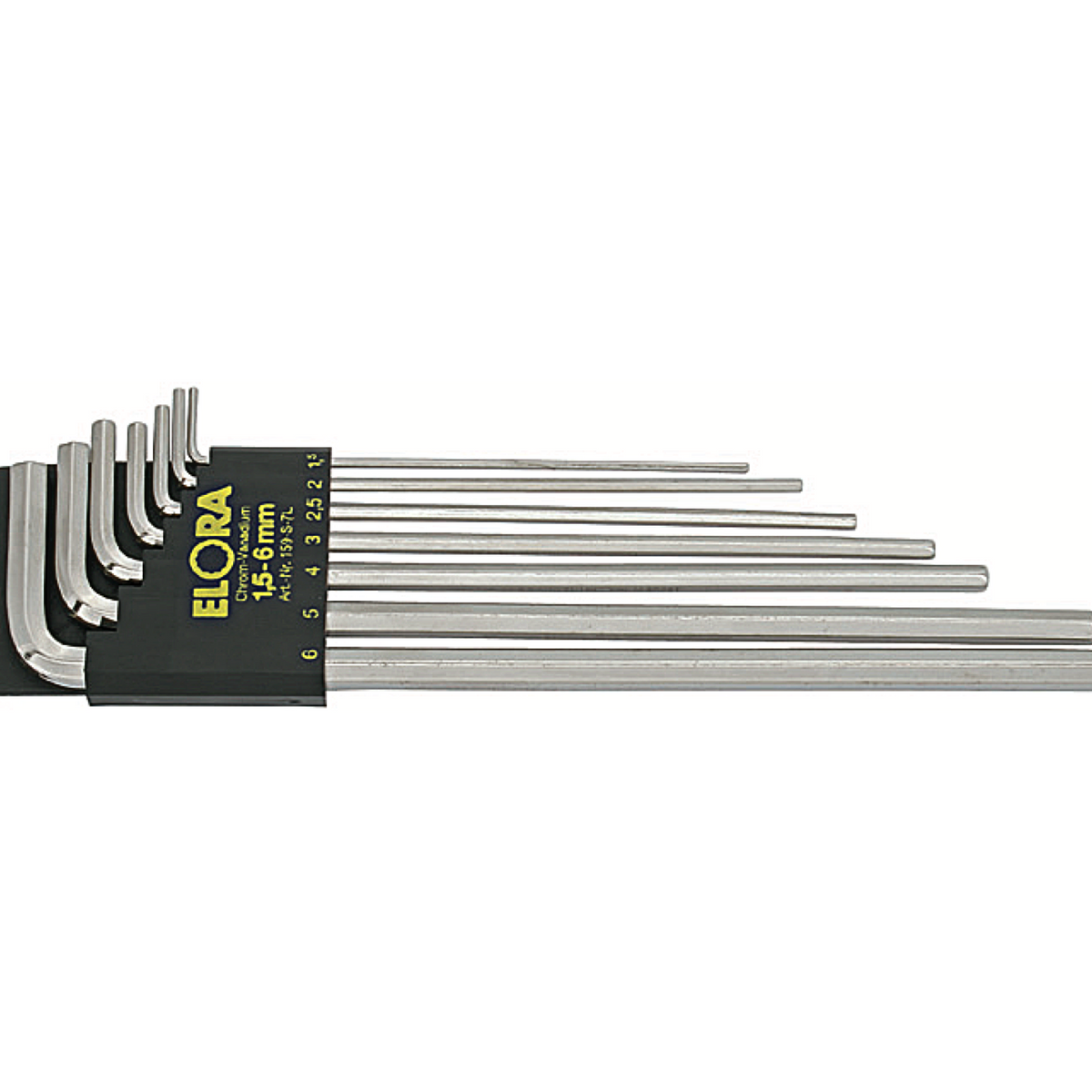 ELORA 159S-L Hexagon Key Set, Extra Long Metric (ELORA Tools)