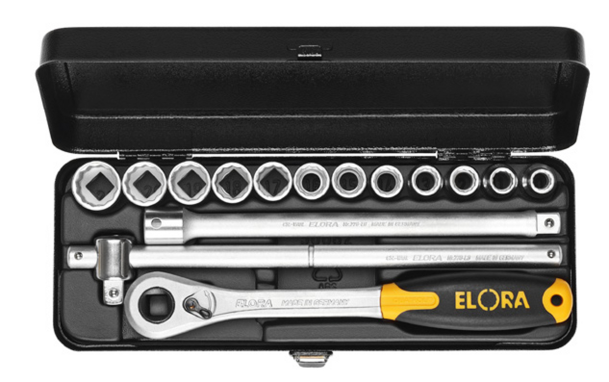 ELORA 770-LKMU 1/2" Bi-Hexagon Socket Set Metric (ELORA Tools) – Yew ...