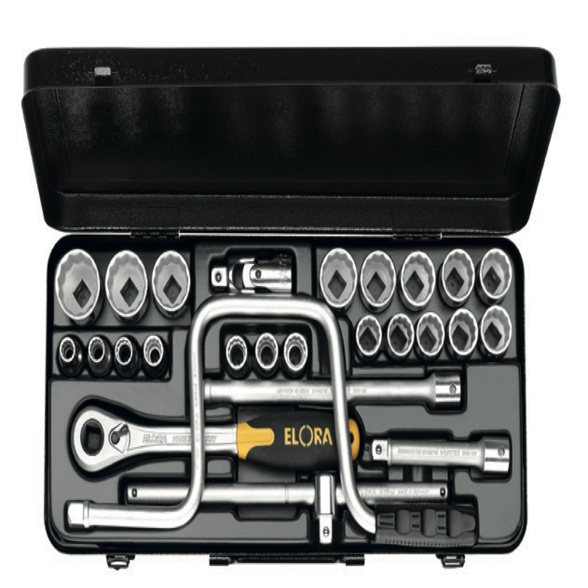 ELORA 770-LMU 1/2" Bi-Hexagon Socket Set Metric 26Pcs – Yew Aik (S) Pte Ltd